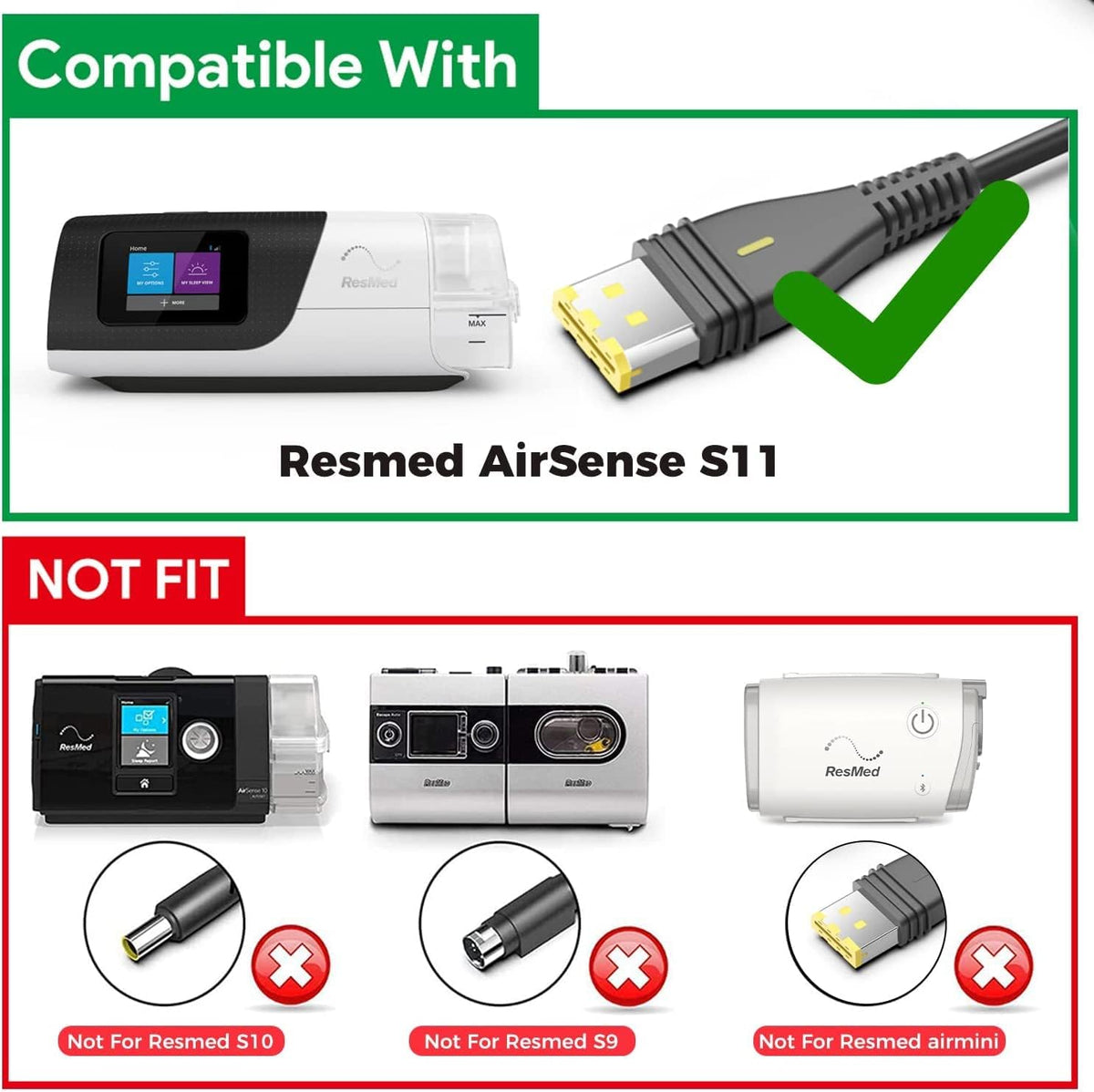 Alimentation ResMed S11 – CPAP-MAROC